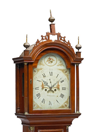 Bonhams : A Federal inlaid mahogany tall case clock William Cummins Roxbury, Massachusetts