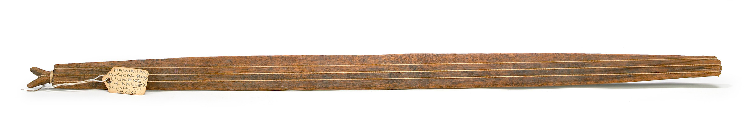 Bonhams : A rare Hawaiian kauila wood musical bow, ukeke length 22 7/8in