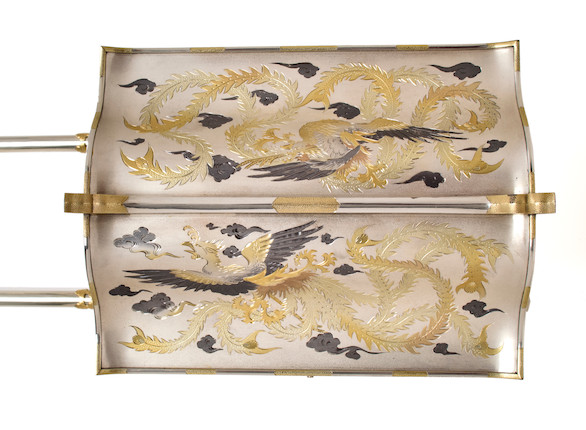 Bonhams : A SILVER MODEL OF AN OX CART (GOSHOGURUMA) By Soko, for the ...