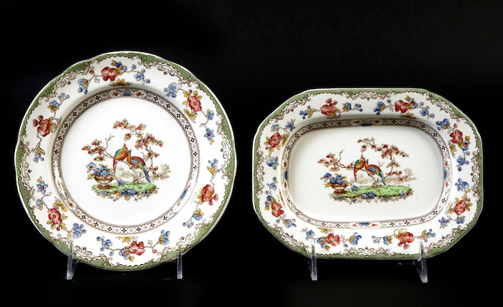 Bonhams : A group of Copeland Spode dinnerware in the 'Bridal Veil' pattern