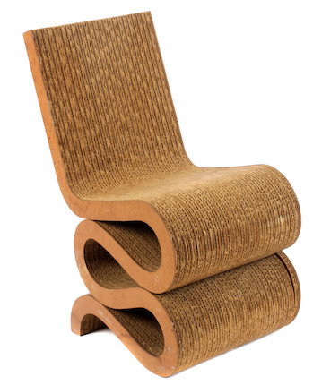 Bonhams : A Frank O. Geary corrugated cardboard Wiggle side chair from ...