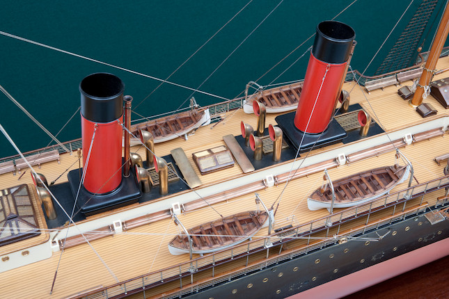 Bonhams : A fine shipbuilders' model of the passenger ship La Champagne ...
