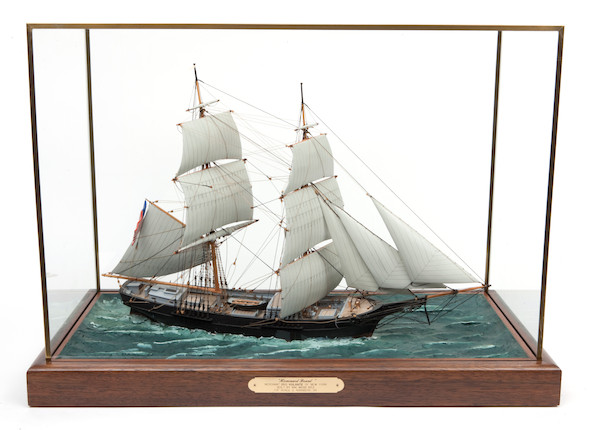 Bonhams : A diorama Homeward Bound - The Merchant brig Volante by Eric ...