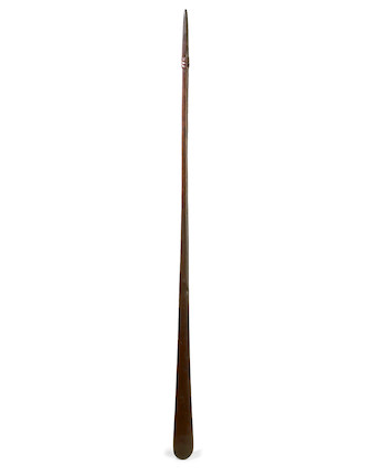 Bonhams : A very rare Maori pointed fighting staff, pouwhenua, New Zealand