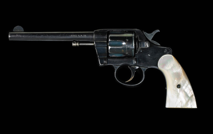 Bonhams : A very rare factory engraved and gold-inlaid Colt Model 1892 ...
