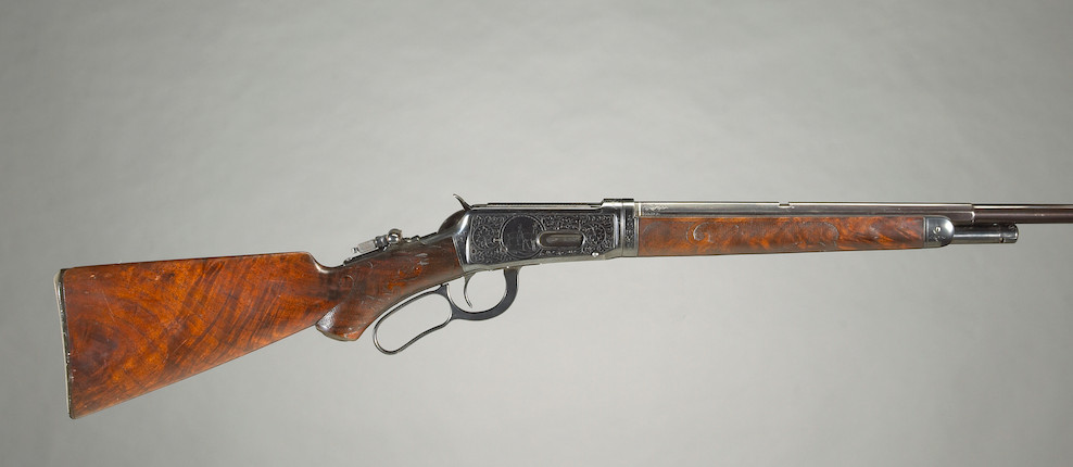 Bonhams : A factory engraved Winchester Model 1894 lever action ...