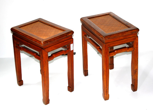Bonhams : A pair of Asian bedside tables