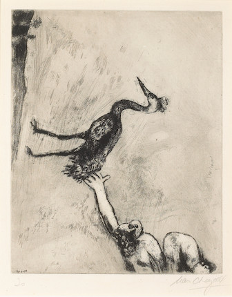 Bonhams : Marc Chagall (Russian/French, 1887-1985); L'Ane chargé d'éponges et l'Ane chargé del ...