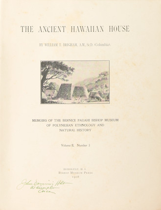 Bonhams : Memoirs of the Bernice Pauahi Bishop Museum, Two Volumes of ...