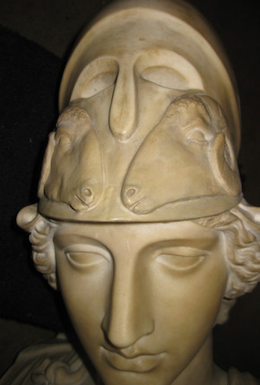 Bonhams : An Italian carved marble bust of Minerva Giustiniani after ...