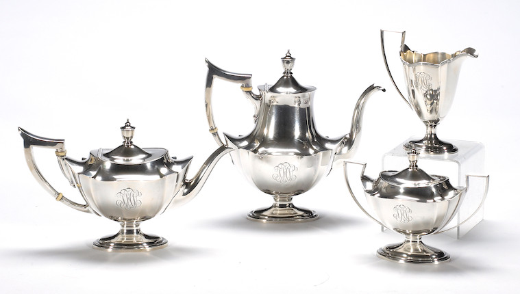 Bonhams : A sterling four piece tea and coffee set Gorham Mfg. Co ...