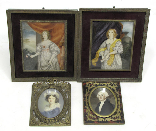 Bonhams : Four portrait miniatures