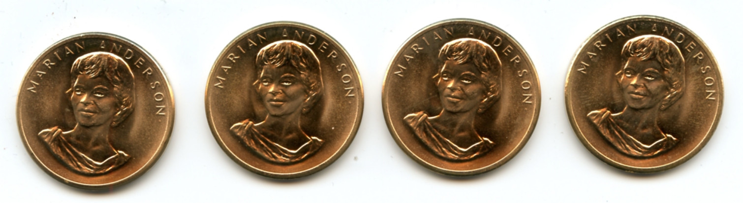 Bonhams : 1980 Marian Anderson Half Ounce American Arts Gold Medals (4)