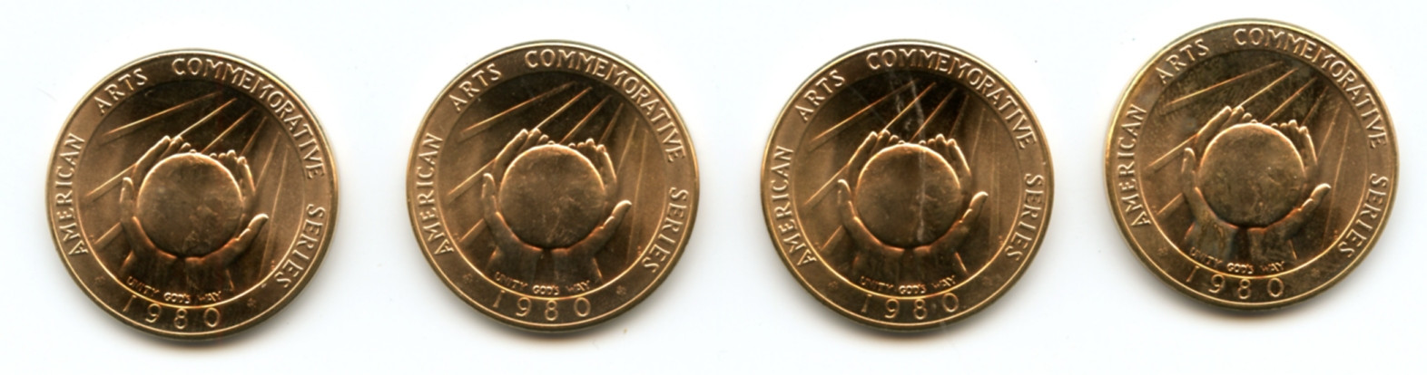 Bonhams : 1980 Marian Anderson Half Ounce American Arts Gold Medals (4)