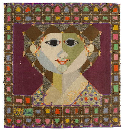 Bonhams : A Bjorn Winblad woven wool figural tapestry Rosalia circa 1972