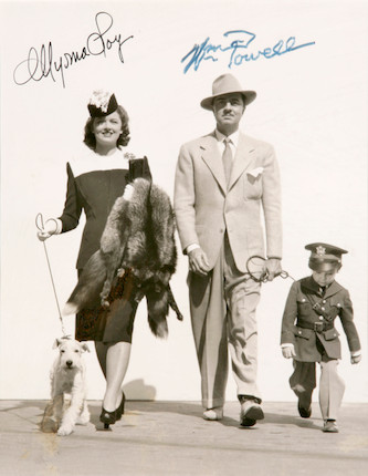 Bonhams : Myrna Loy and William Powell signed photograph