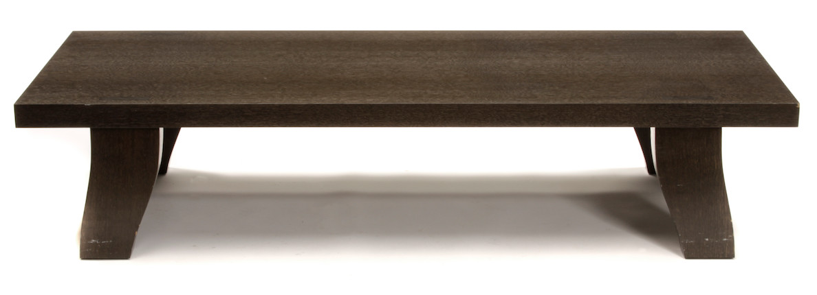 Bonhams : Contemporary dark stained wood round tables