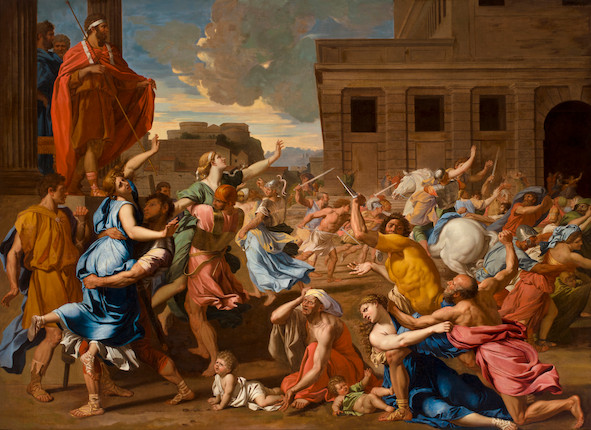 Bonhams : After Nicolas Poussin The rape of the Sabine women 61 1/4 x ...