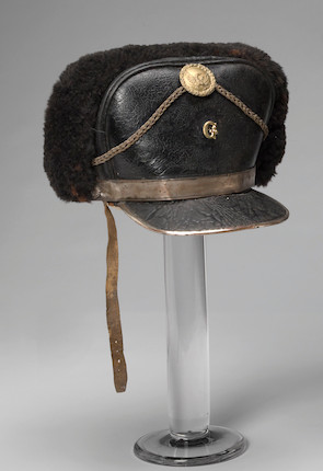 Bonhams : An unusual American militia infantry officer's forage cap