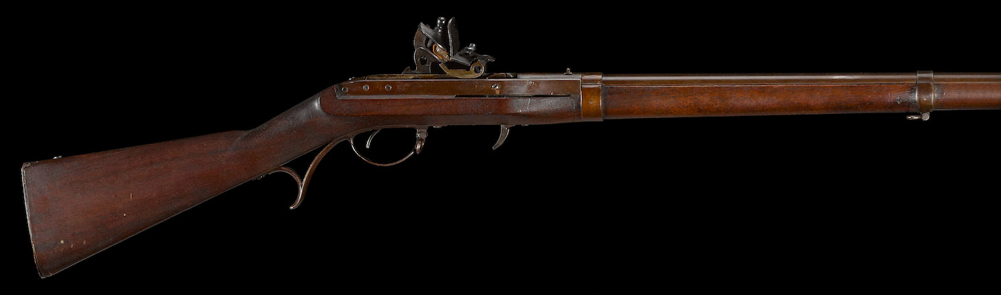 Bonhams : A U.S. Model 1819 J.H. Hall breechloading flintlock rifle