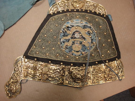 Bonhams : An assembled partial set of parade armor and helmet for a ...