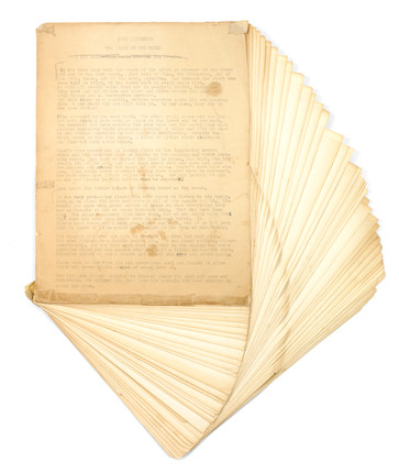 Bonhams : STEINBECK, JOHN. 1902-1968. Typed Manuscript with annotations ...