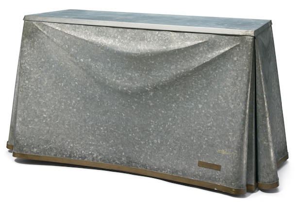 Bonhams A John Dickinson Galvanized Tin And Brass Console Table Model 106 1970s