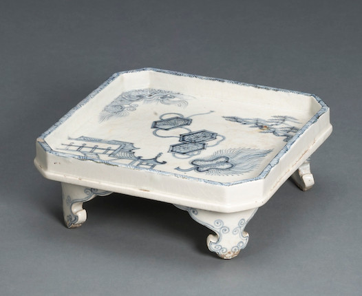 Bonhams : A blue and white porcelain footed dish Joseon dynasty, 19th ...