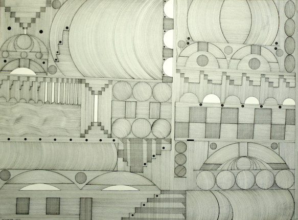 Bonhams : Ovadia Alkara (Israeli, born 1939); Untitled (Architectural ...