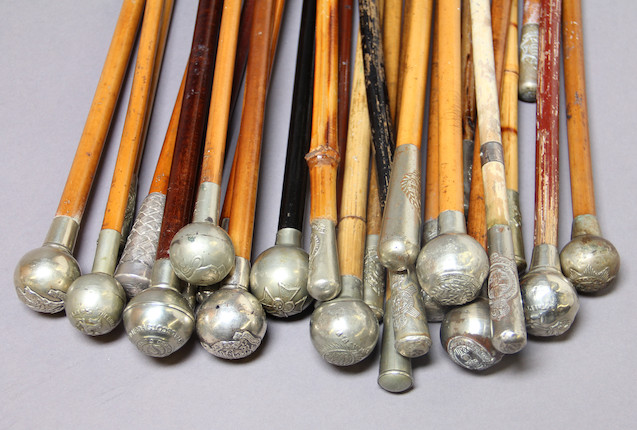 Bonhams : A lot of twenty-six British officer's swagger sticks