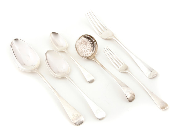 Bonhams : A Victorian sterling silver assembled part flatware service ...