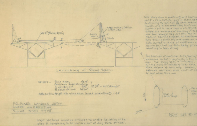 Bonhams : D-Day Mulberry Harbor Original Plans. HUGHES, HUGH IORYS. 9 ...