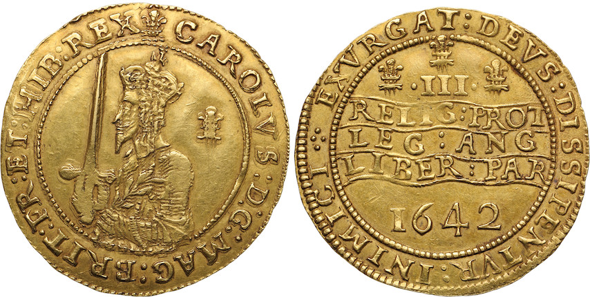 Bonhams : Charles I, 1625-1649, Gold Triple Unite, 1642