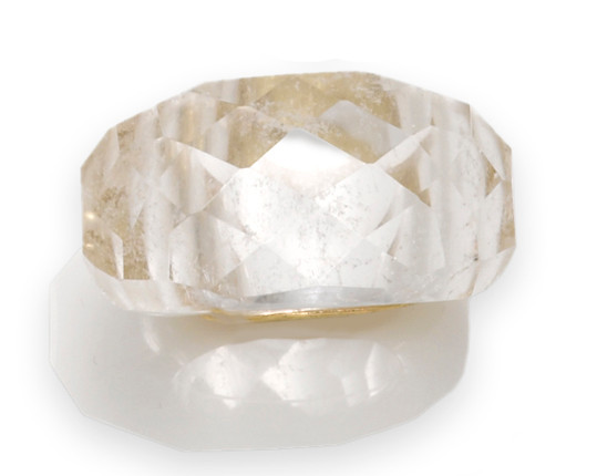Bonhams : A rock crystal hololith ring