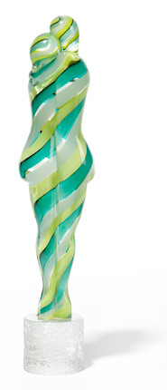 Bonhams : A Pino Signoretto internally decorated and acid etched glass ...