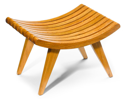 Bonhams : An Edward Durell Stone for Fulbright Furniture oak stool ...