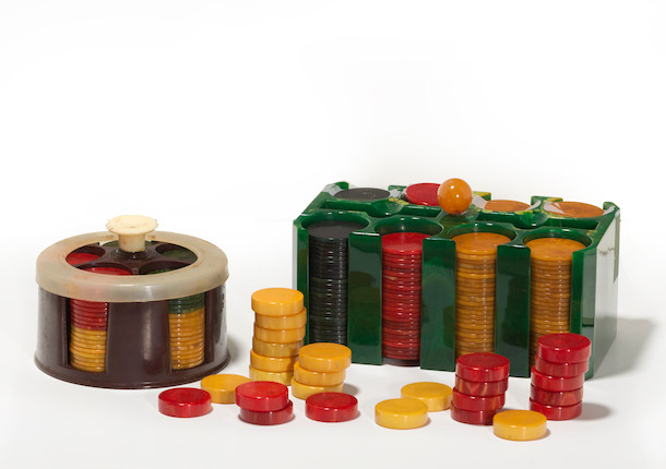 Bonhams : Three collections of various types of plastic game chips