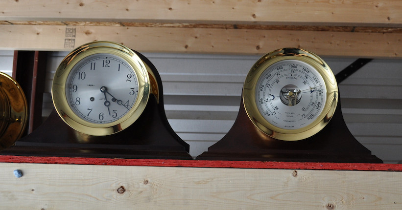 Bonhams : A Chelsea Ship's Bell clock and barometer set 20th century 7 ...