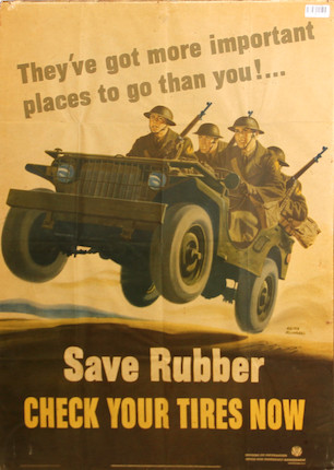 Bonhams : A group of six World War I and World War II posters