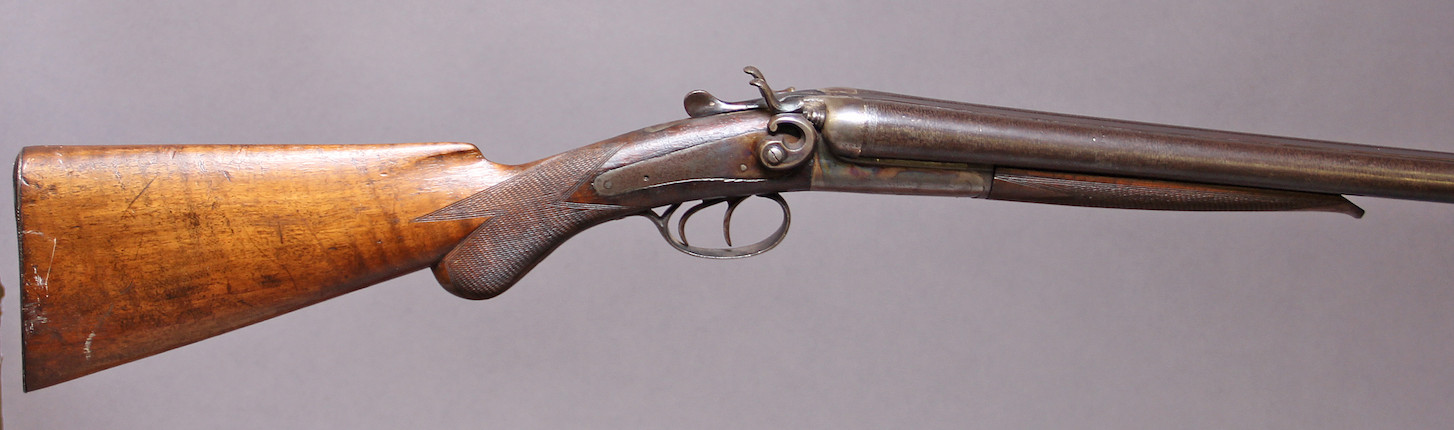 Bonhams : A 12 gauge Belgian double barrel hammer shotgun