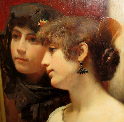 Bonhams : José María Tamburini (Italian, 1856-1932) At the opera 15 3/4 ...