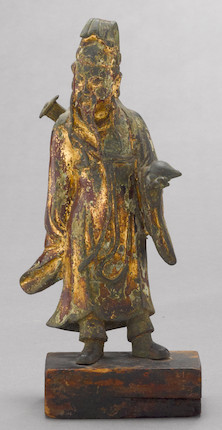 Bonhams : A gilt-lacquered bronze figure of Lu Dongbin 18th/19th century