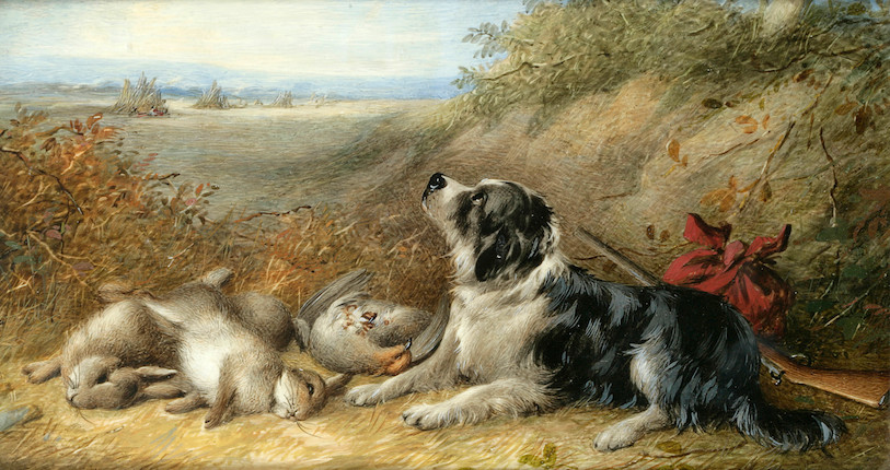 Bonhams : William Cruickshank (British, 1848-1922) Spaniel with the day ...