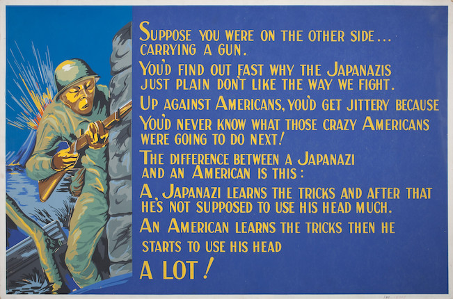Bonhams : A pair of World War II Japanese propoganda posters circa 1943 ...
