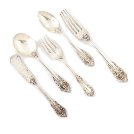 Bonhams : An American sterling silver part flatware service by Wallace ...