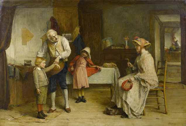 Bonhams : John Burr, RBA ROI ARWS (Scottish, 1831-1893) The new suit 23 ...