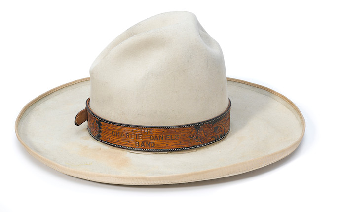 Bonhams : A Larry Hagman Charlie Daniels Band Stetson cowboy hat
