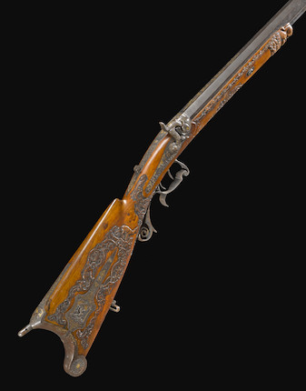 Bonhams : A fine German percussion rifle by W. Pfeuffer of Stuttgart ...
