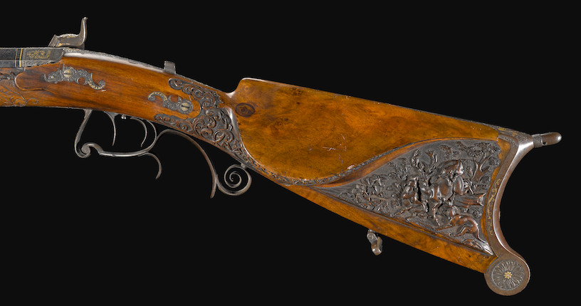 Bonhams : A fine German percussion rifle by W. Pfeuffer of Stuttgart ...