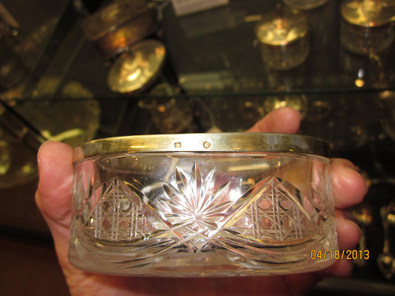 Bonhams : A Russian parcel 84 standard silver and cut-glass vanity set ...